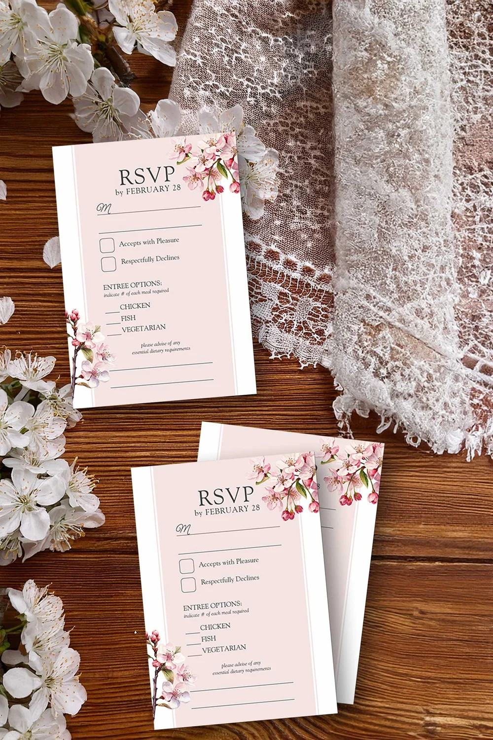 Cherry blossom wedding invitation 60 photos - Vianawedding.com