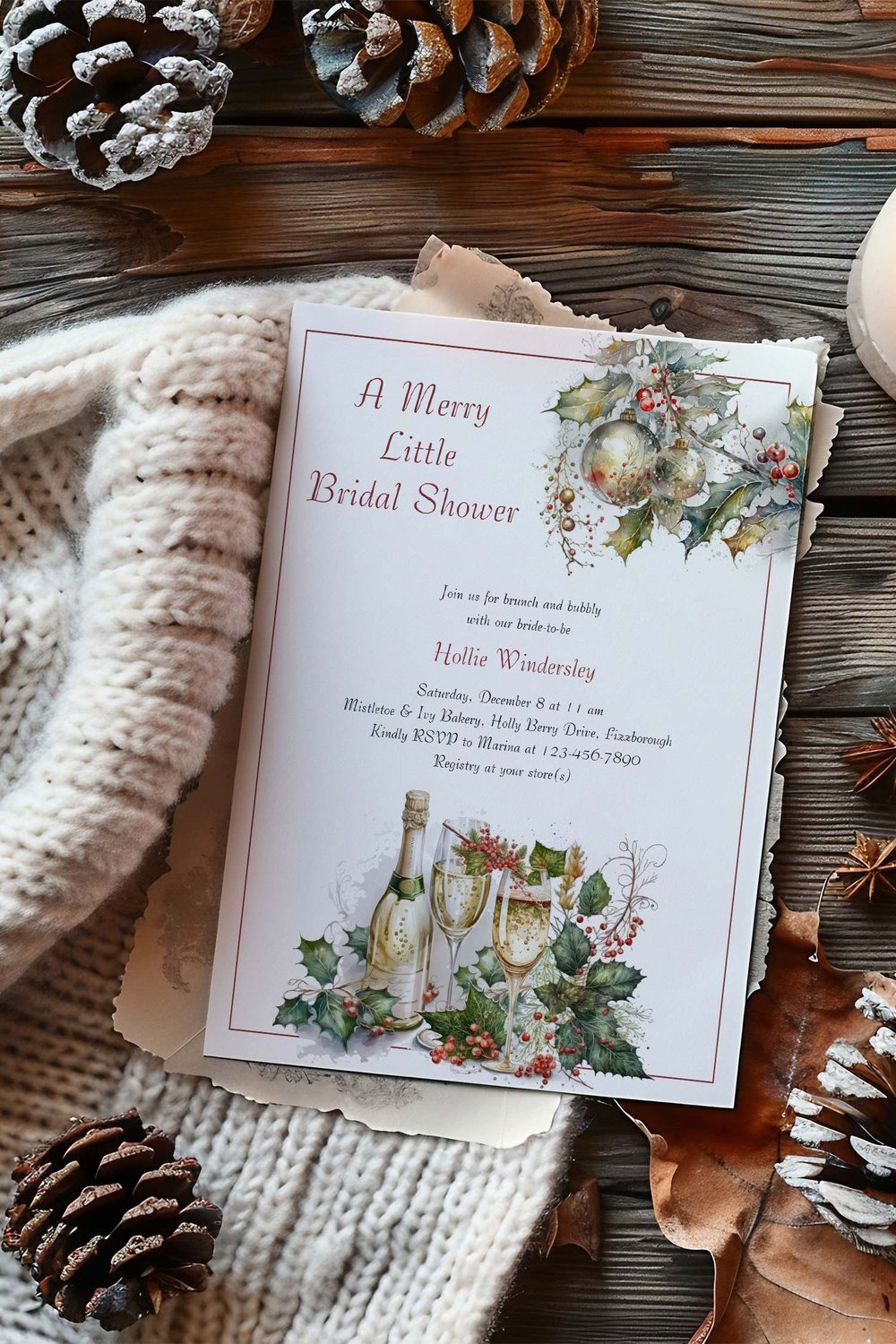 Magical Christmas Bridal Shower Invitations — DARLING & MAY