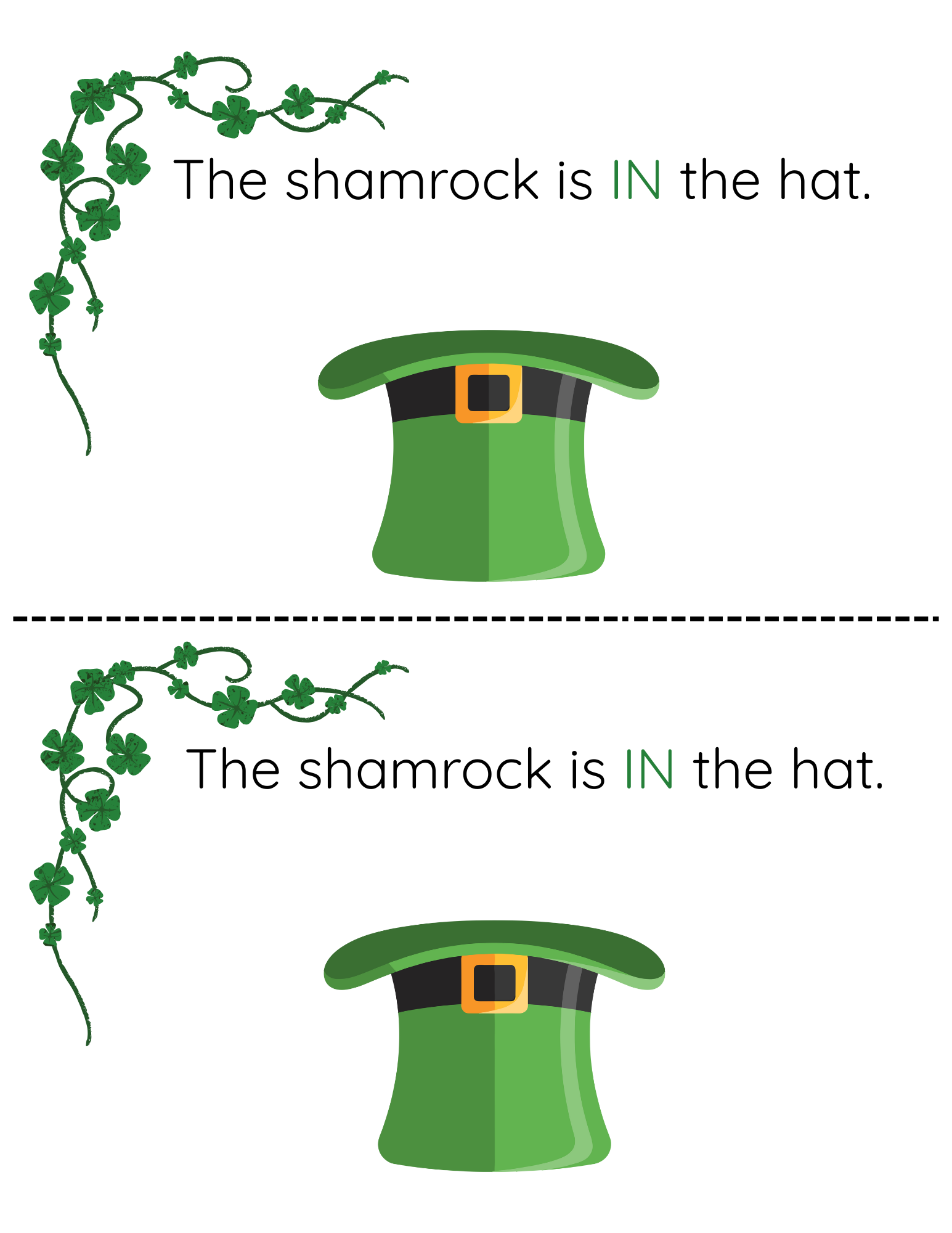 St. Patrick’s Day Positional Words Book | Where Is the Shamrock? | Pre ...