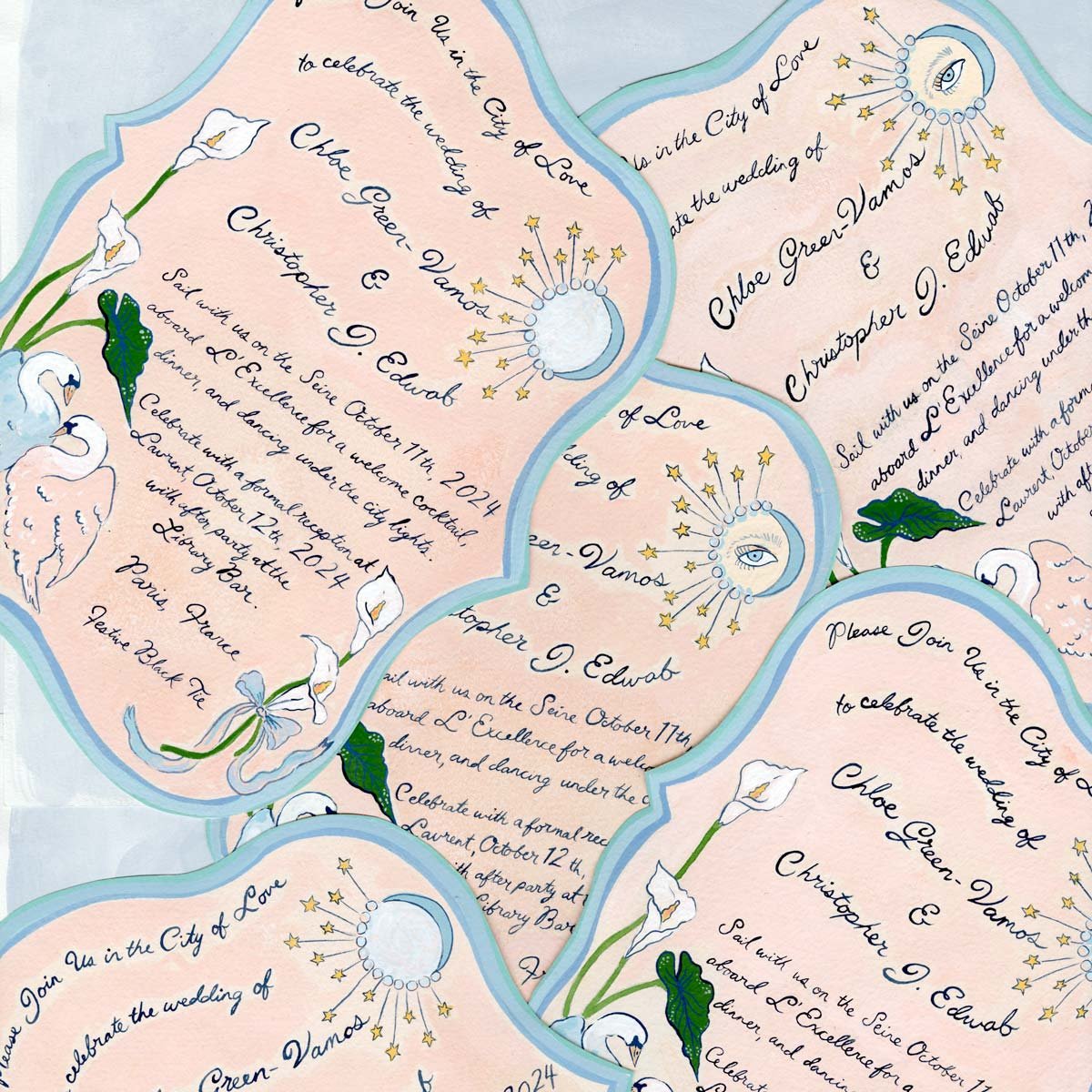 Custom Hand-Painted Stationery — Olivia Provey Studio