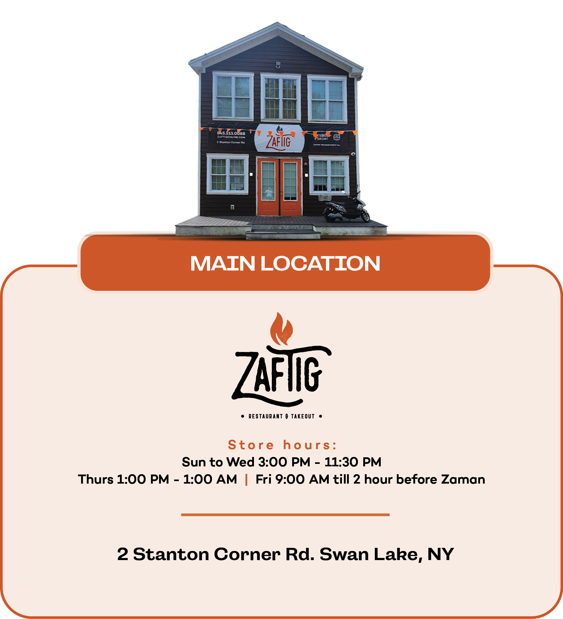 MENU — Zaftig Restaurant & Takeout