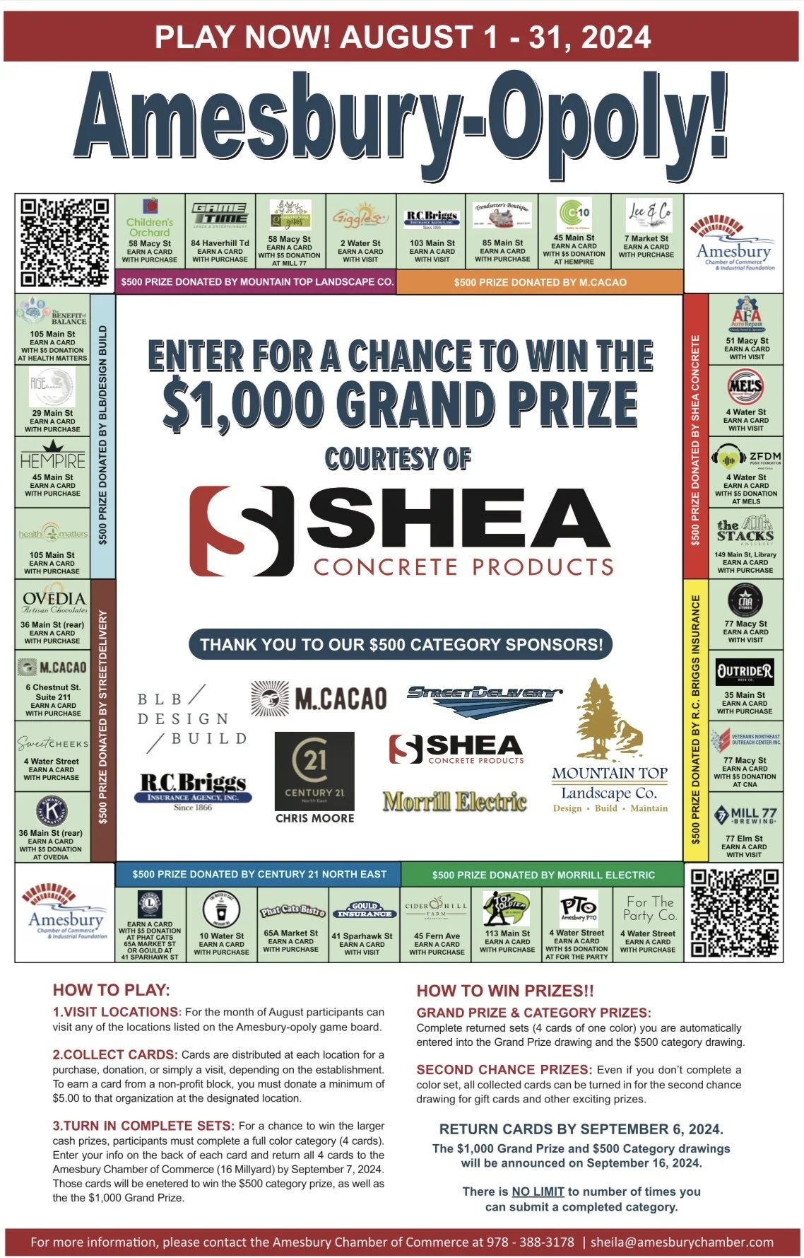 Amesbury-Opoly 2024 — RISEilience Yoga & Phoenix Cafe