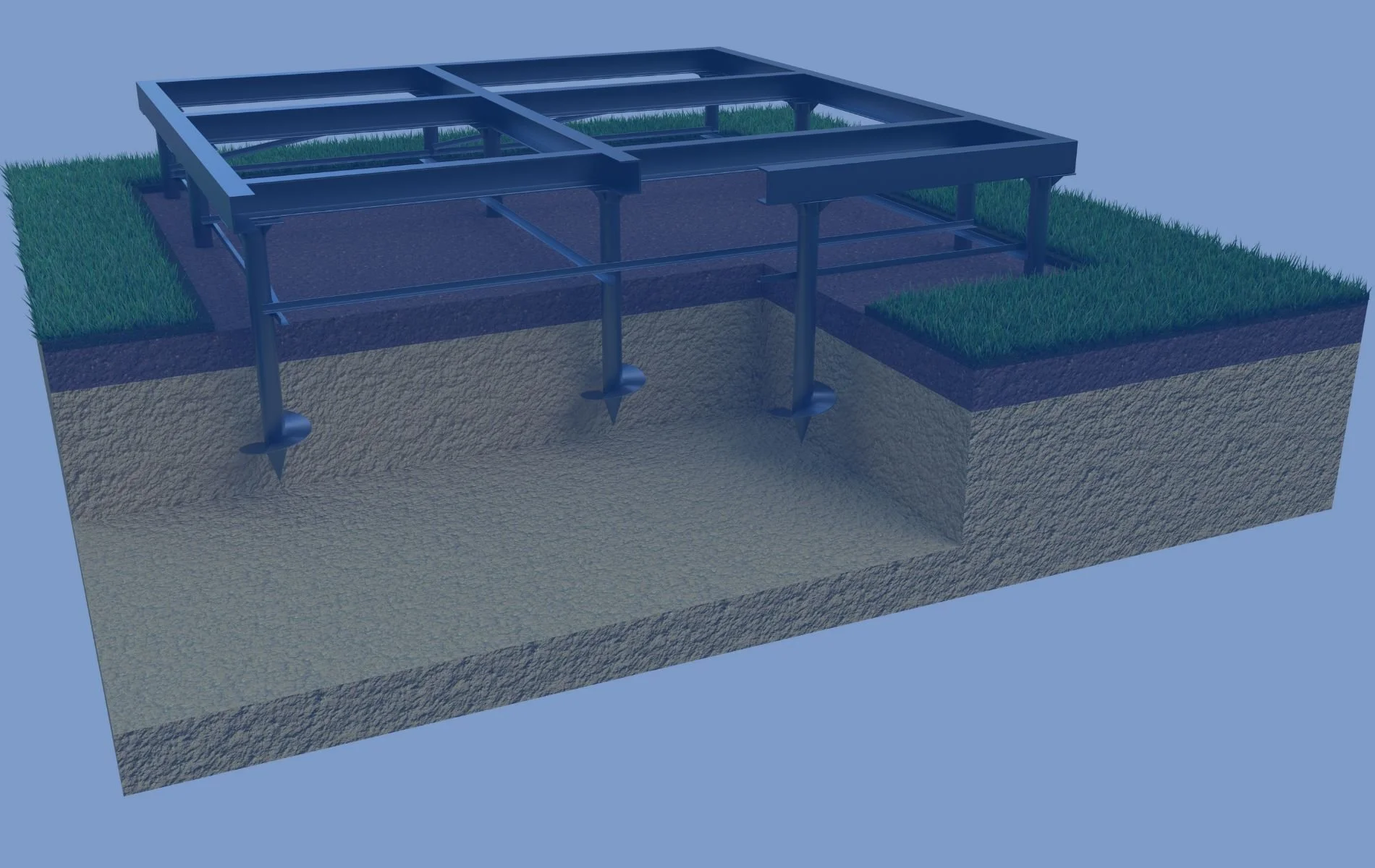 What is the purpose of helical piers?