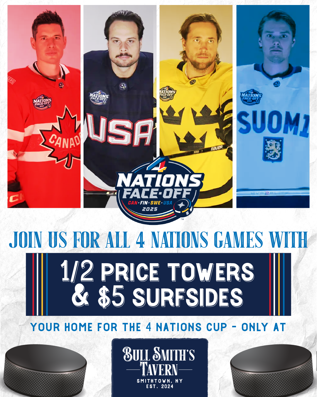 4 Nations Face-Off Championship Game — Bull Smiths Tavern