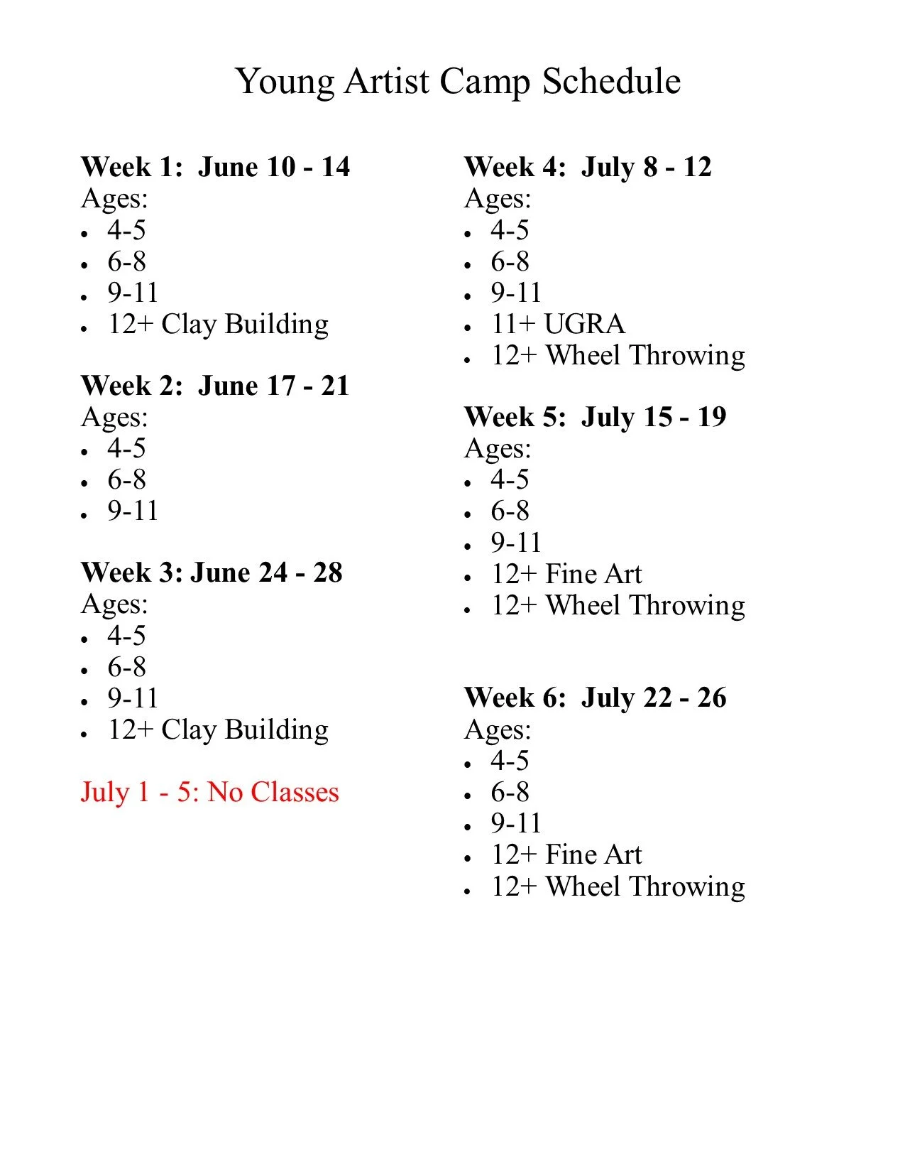 Youth Art Camps — Hill Country Arts Foundation