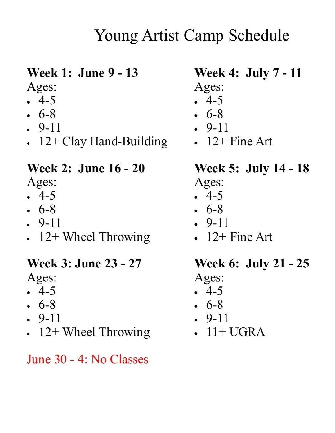 Youth Art Camps — Hill Country Arts Foundation