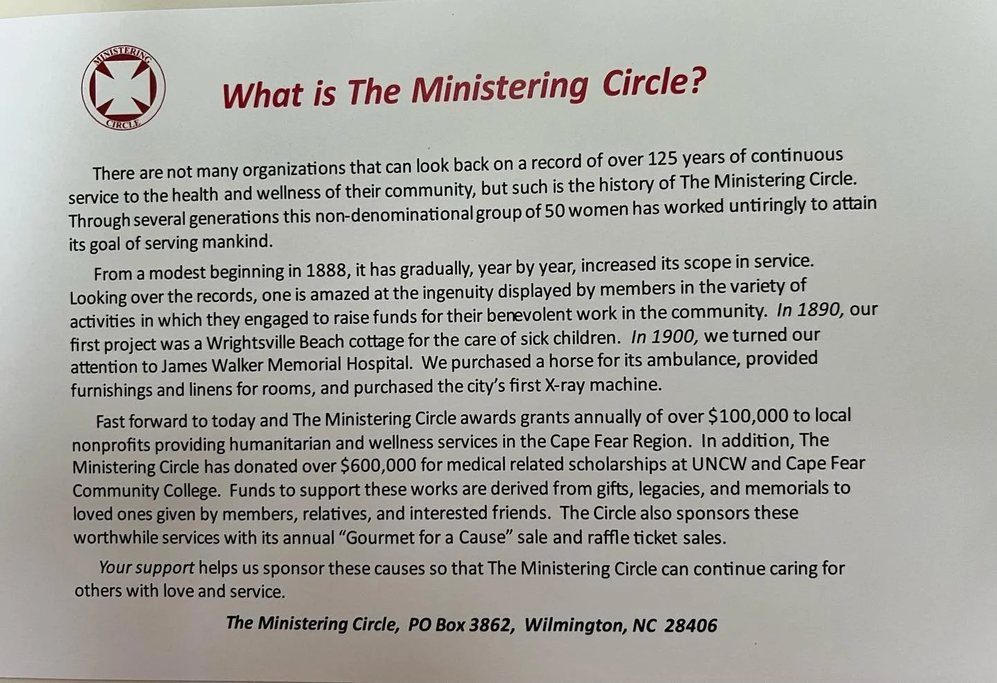 The Ministering Circle