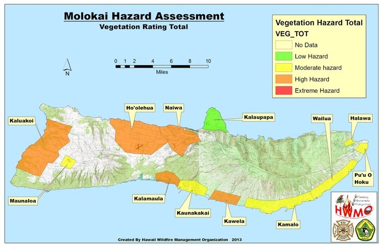 Molokai - Community Wildfire Hazard Assessments — Hawaii Wildfire ...