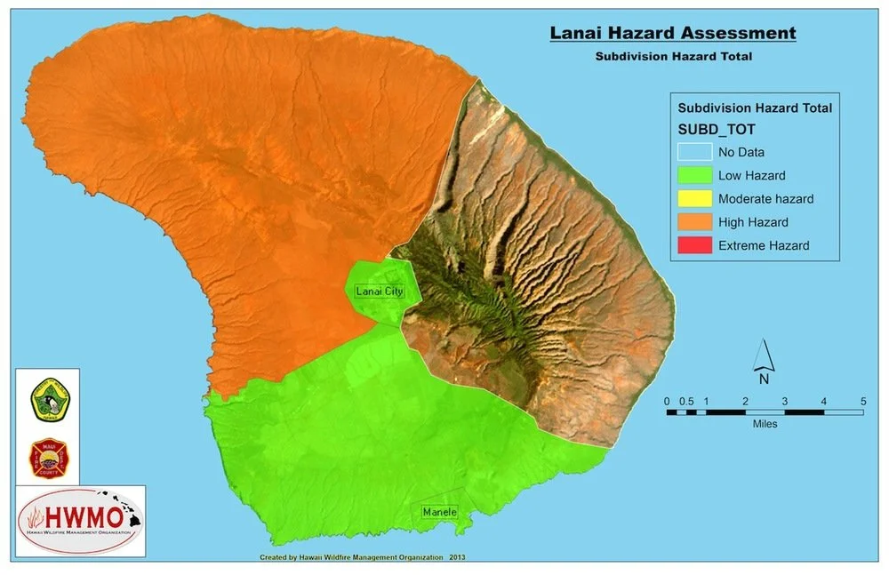 Lanai - Community Wildfire Hazard Assessments — Hawaii Wildfire ...