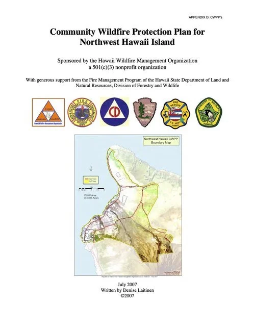 Wildfire Plans and Maps — Hawaii Wildfire Management Organization