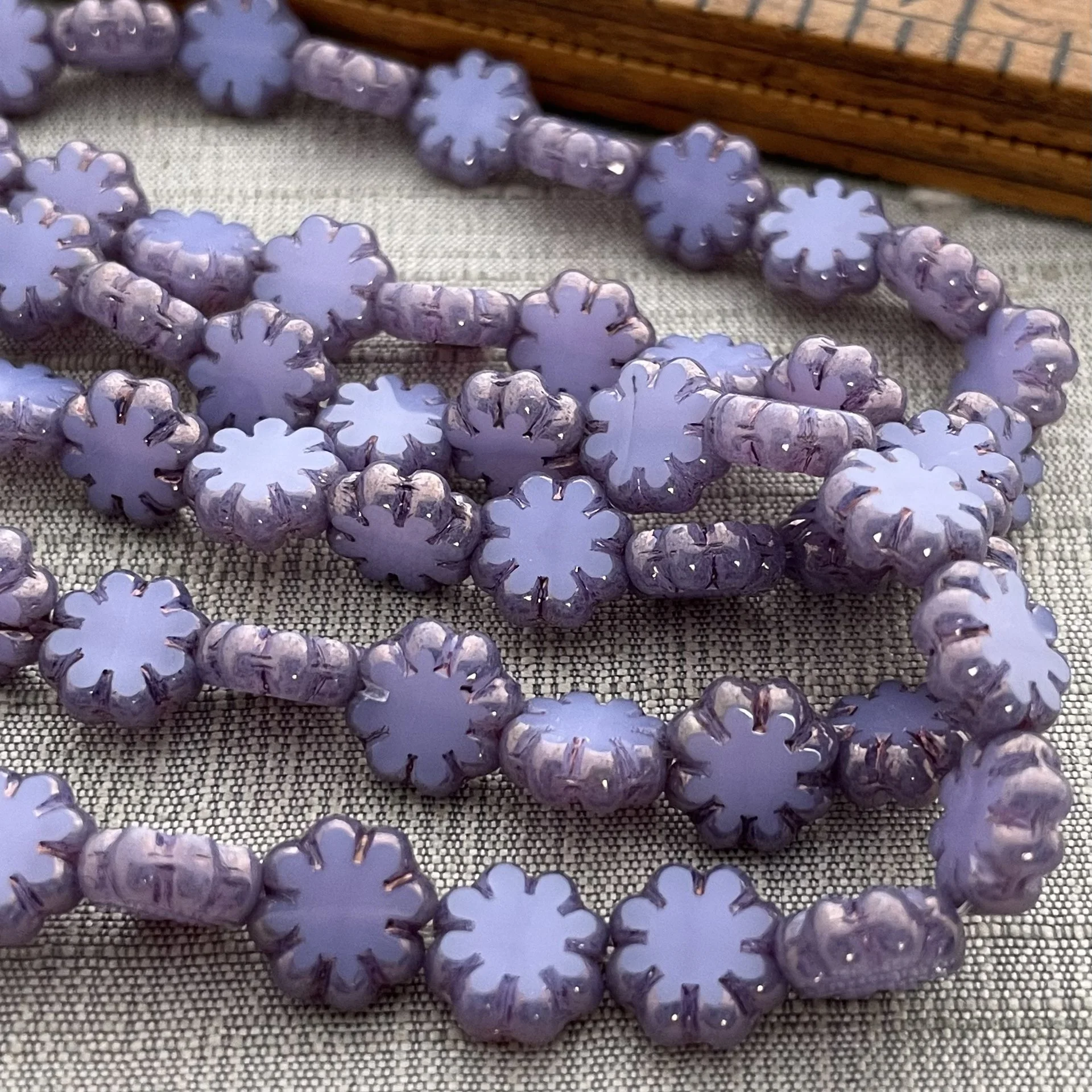 9mm Cactus Flower Periwinkle — Humblebeads
