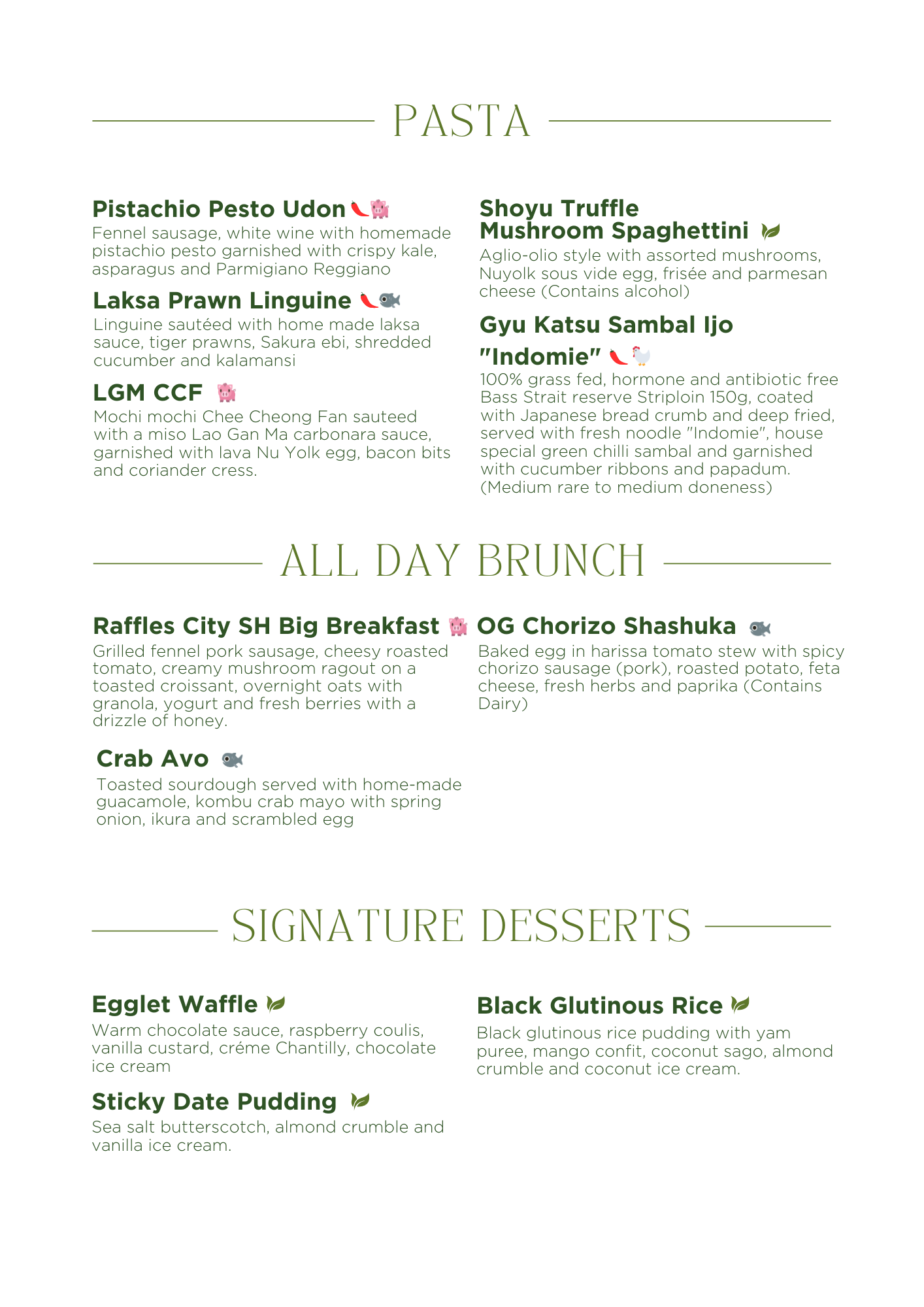 RC Menu — Surrey Hills Grocer