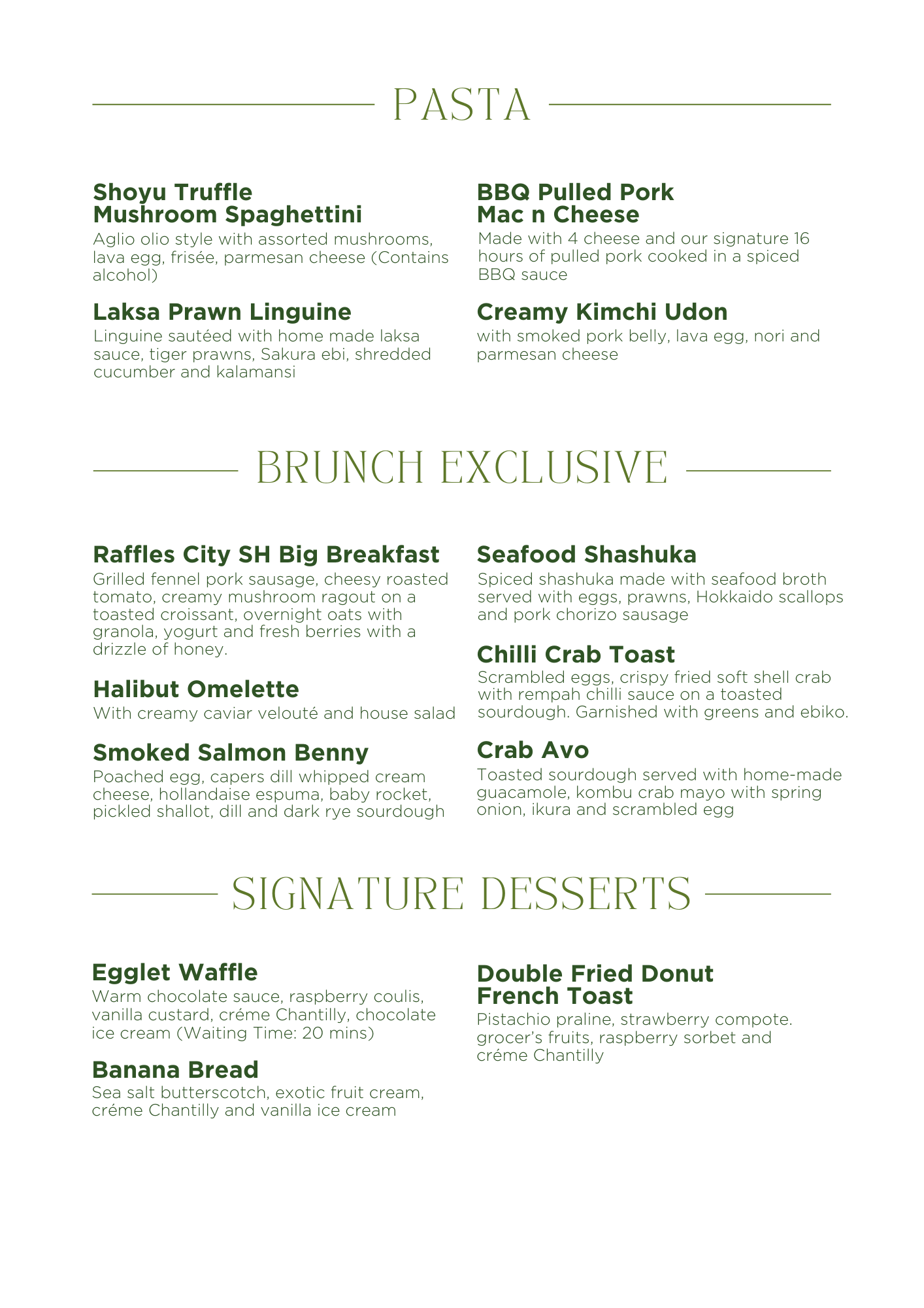 RC Menu — Surrey Hills Grocer