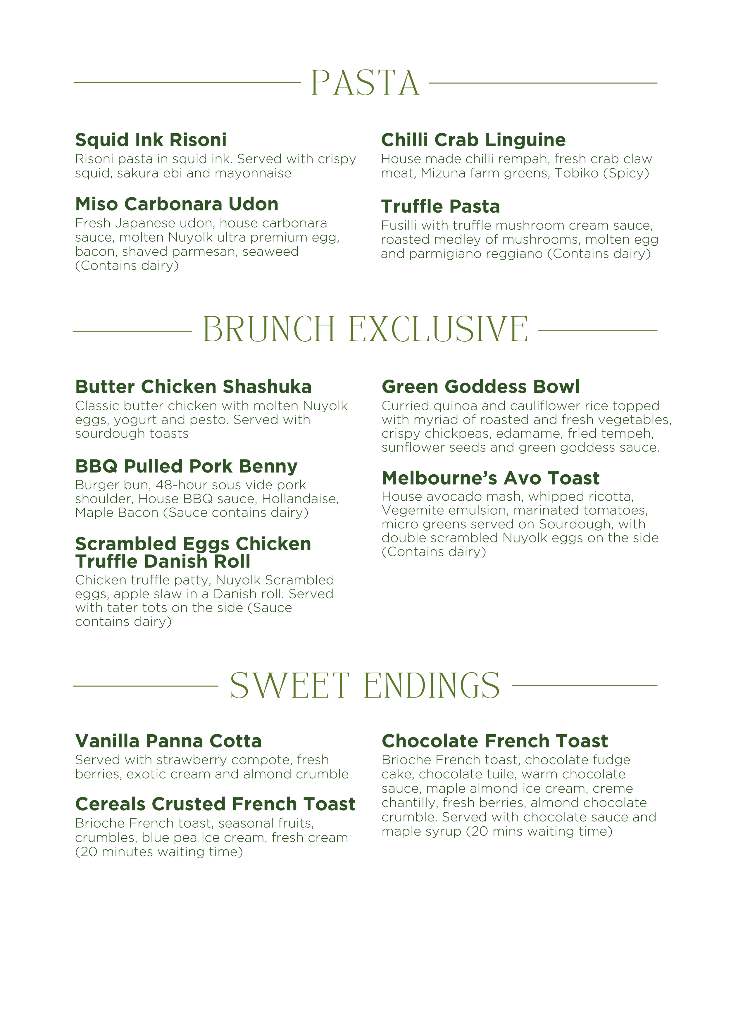 ION MENU — Surrey Hills Grocer