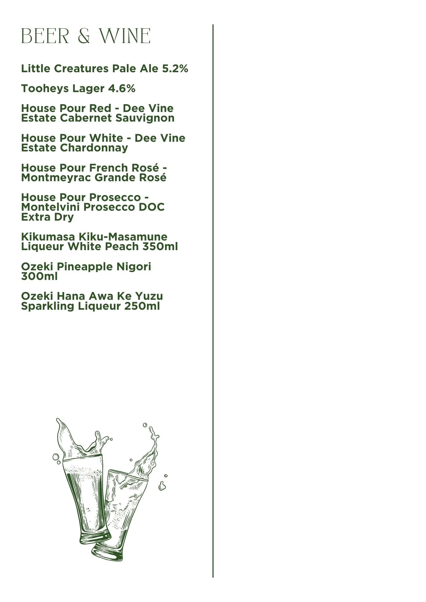 RC Menu — Surrey Hills Grocer