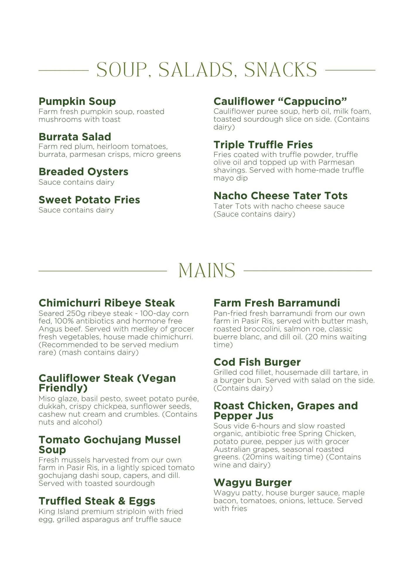 ION MENU — Surrey Hills Grocer