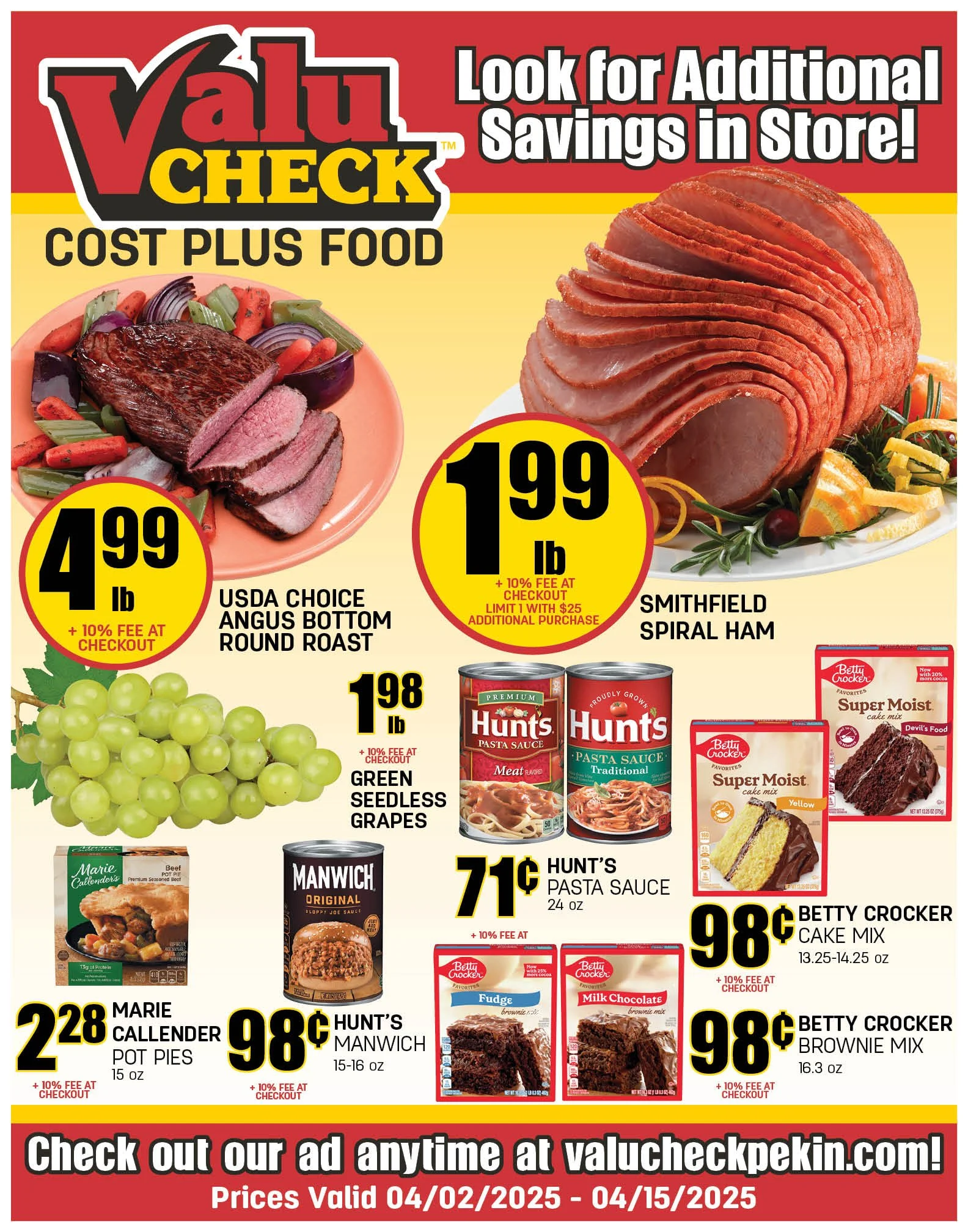 Valucheck: Cost Plus Food