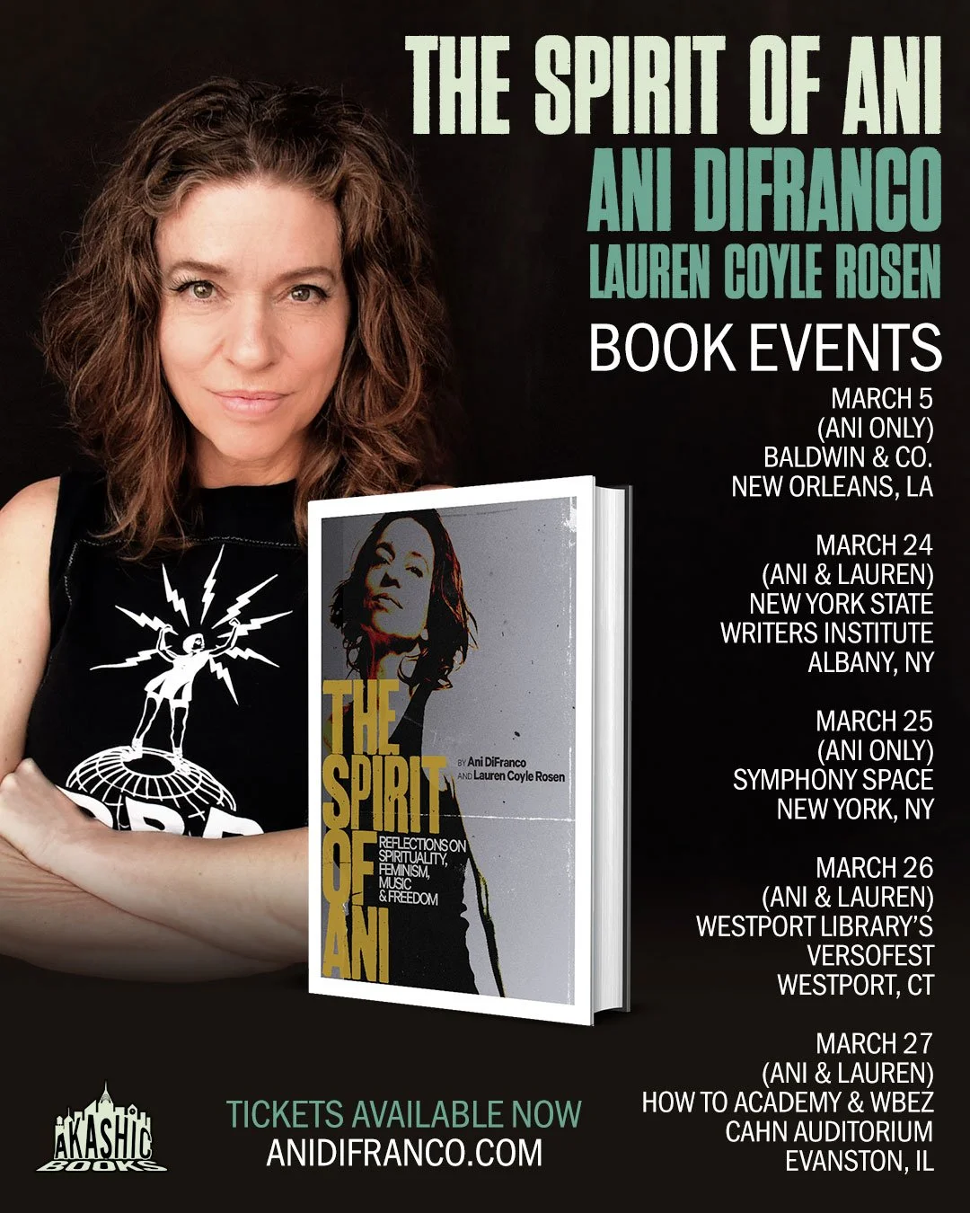 Ani DiFranco Announces ‘The Spirit of Ani’ Book Tour Dates — Invasion Group