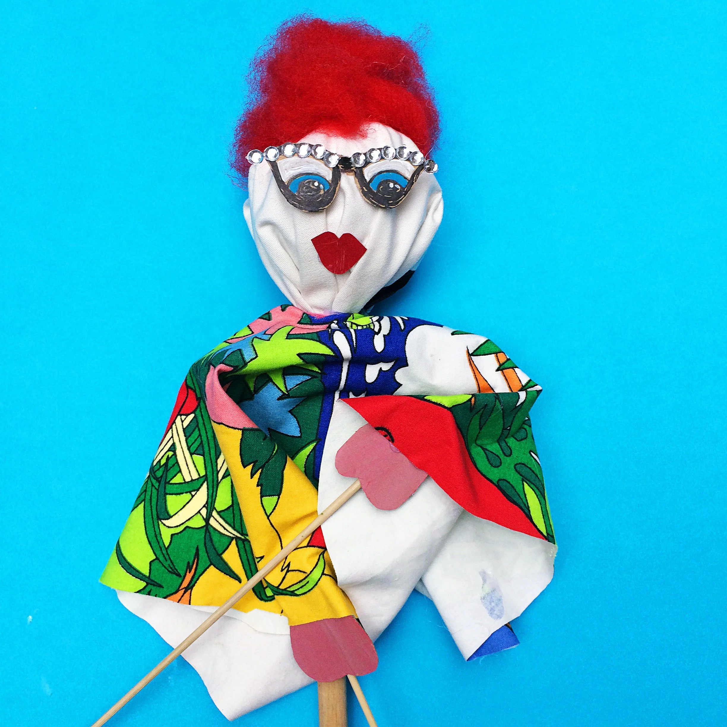 Magda the rod puppet — Handy with Scissors