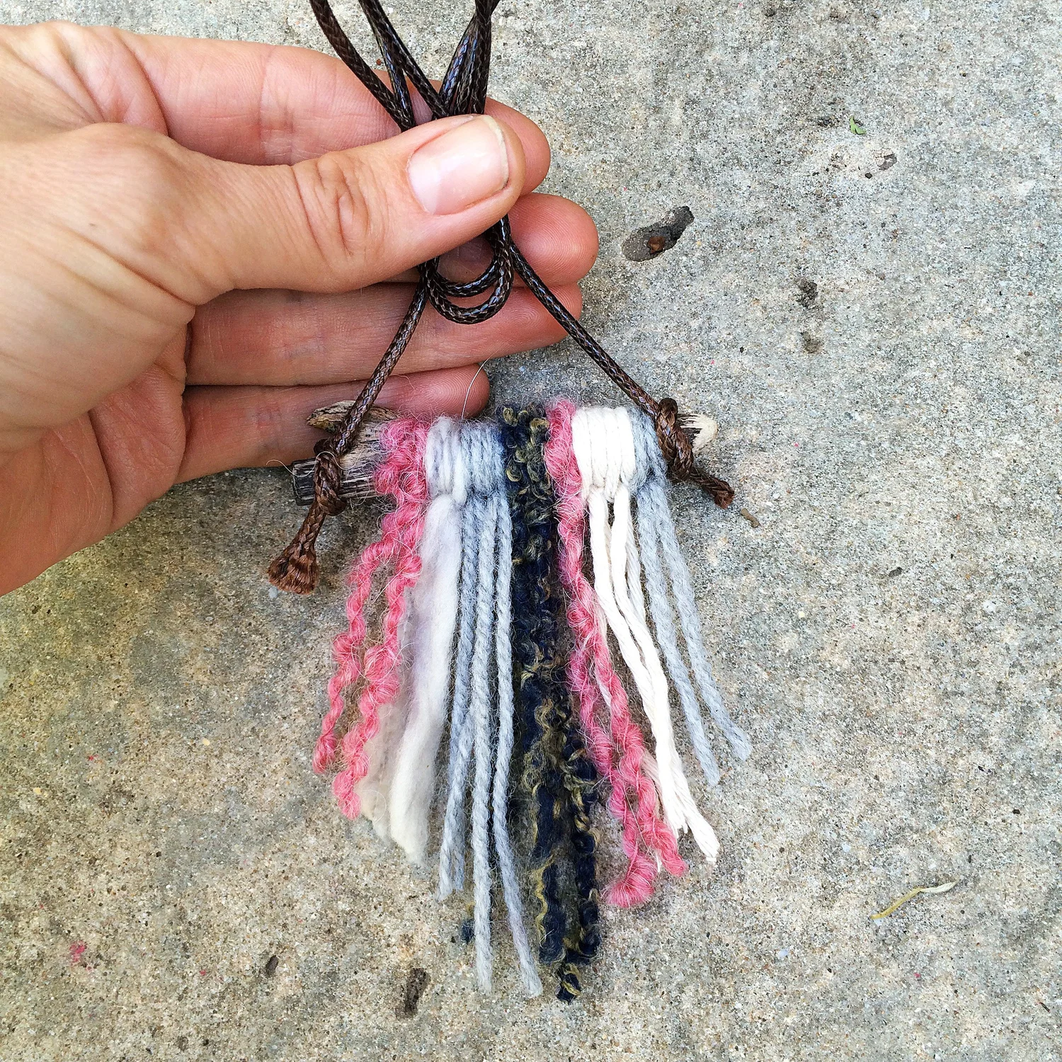 Mini Wool Necklaces — Handy with Scissors