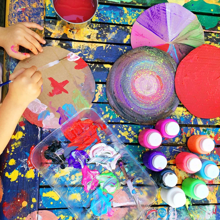 Kinetic cardboard mobile — Handy with Scissors