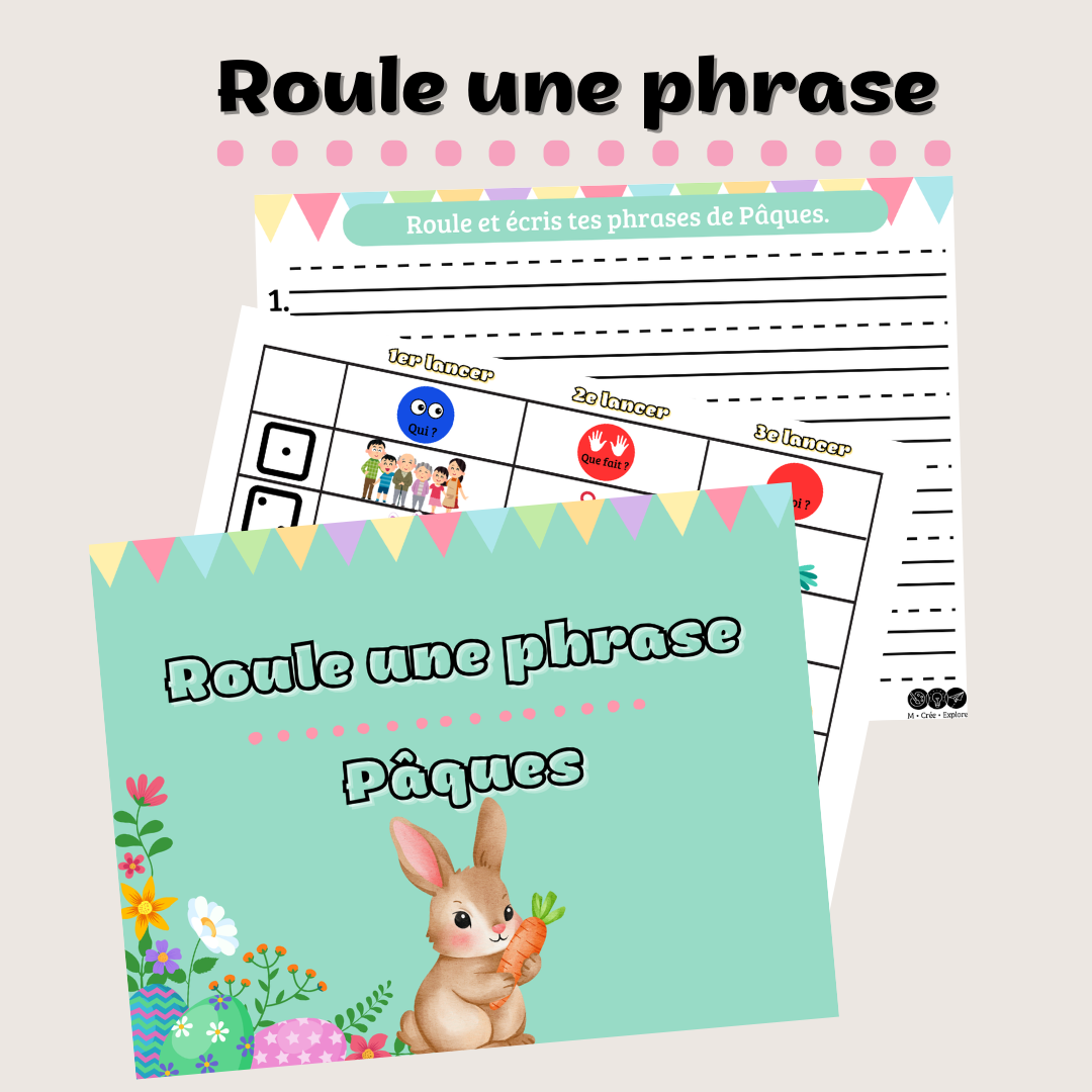 Roule et écris des phrases - Pâques (1er & 2e cycle) — mcexplore