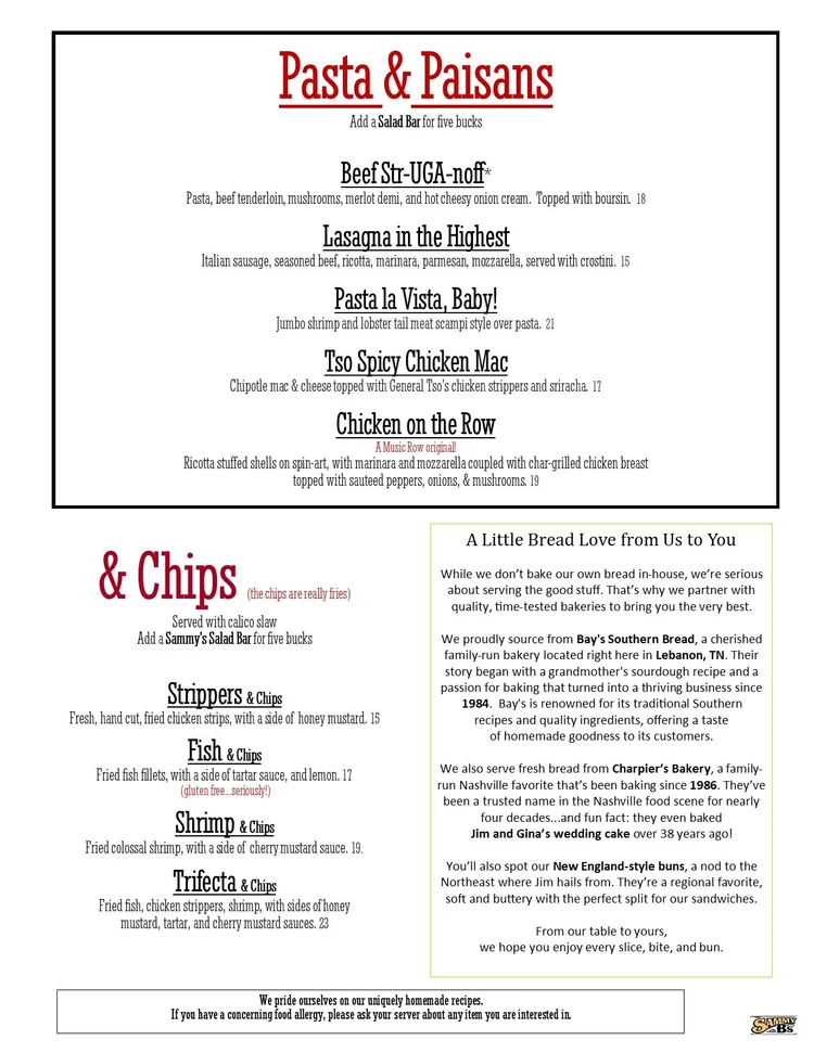 Lebanon Tennessee Restaurant — The Sammy B's