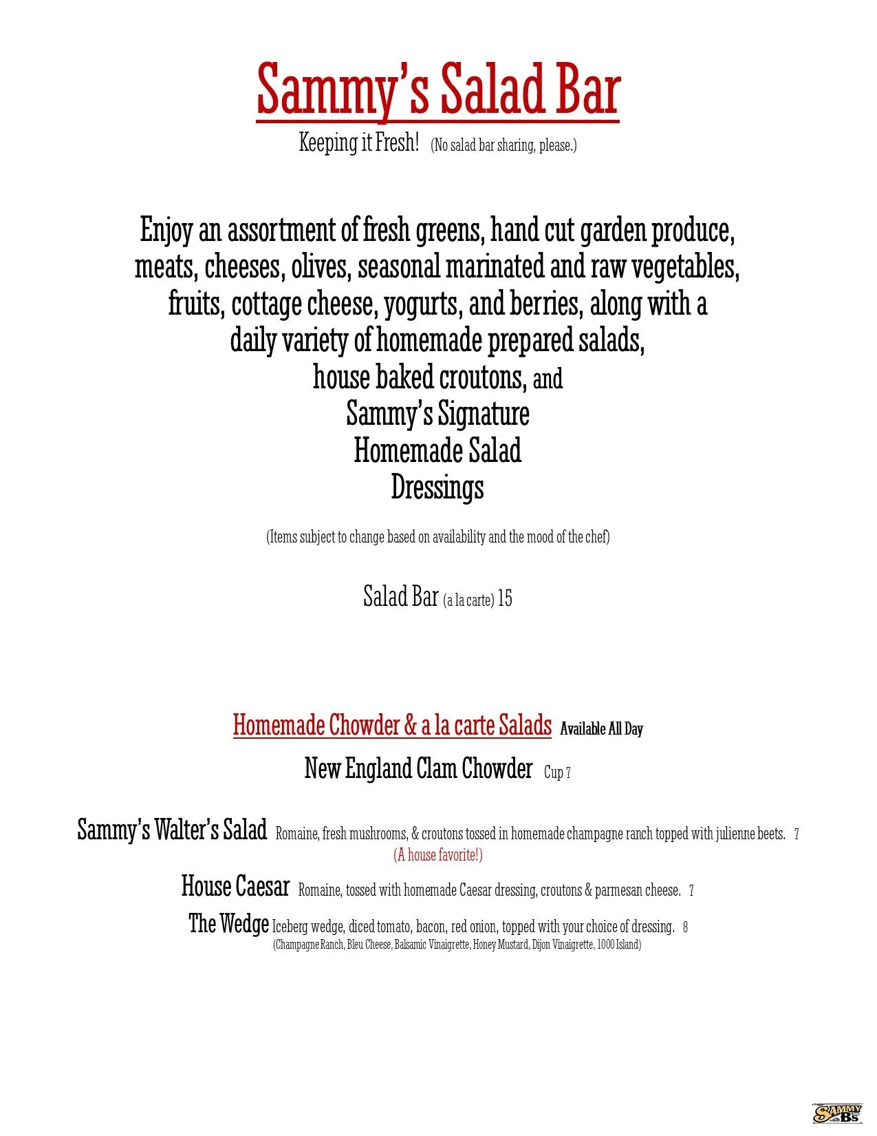 Lebanon Tennessee Restaurant — The Sammy B's