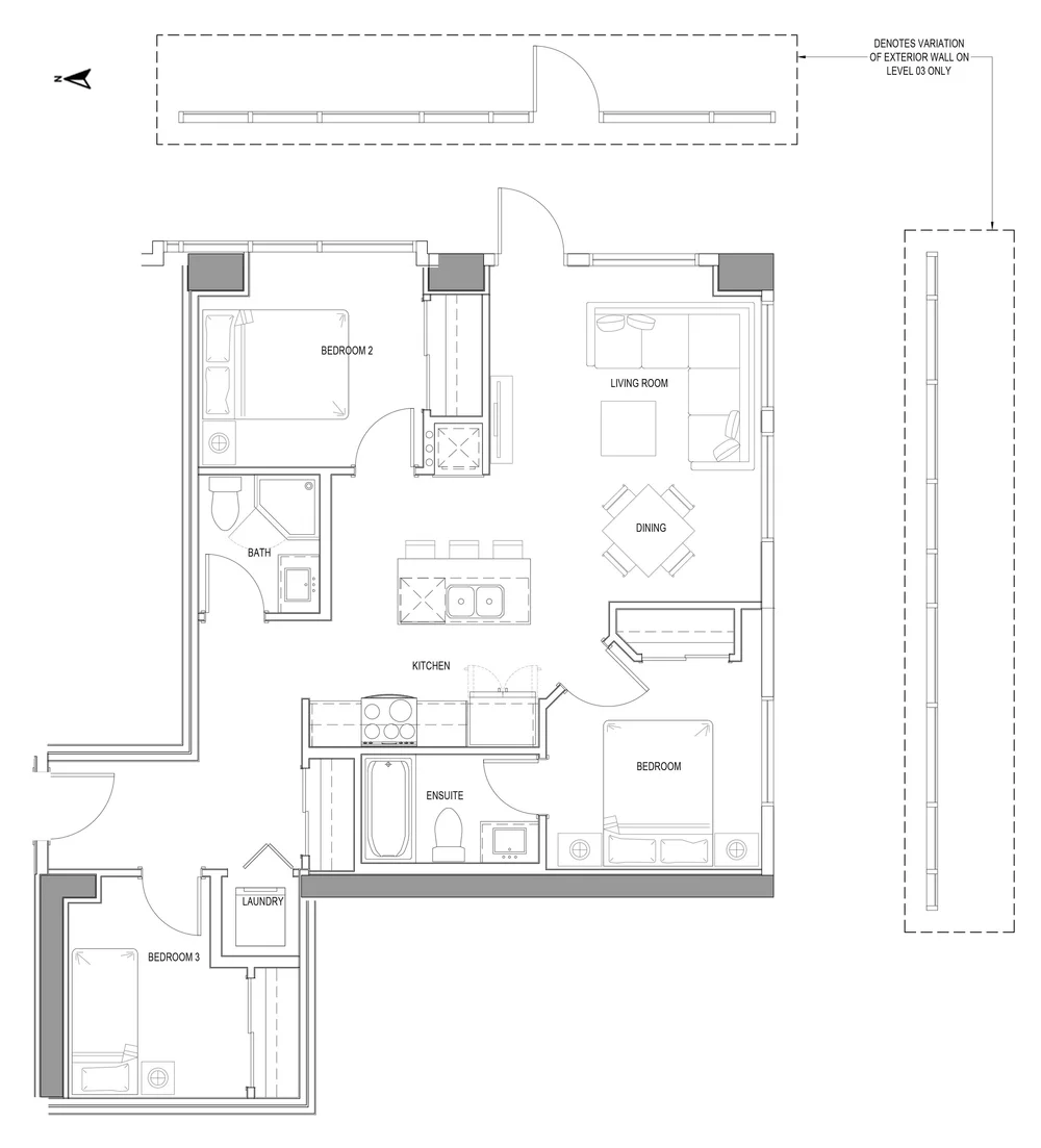 Suite Type AA — Falcon - Edmonton's Most Elegant Rental High-Rise
