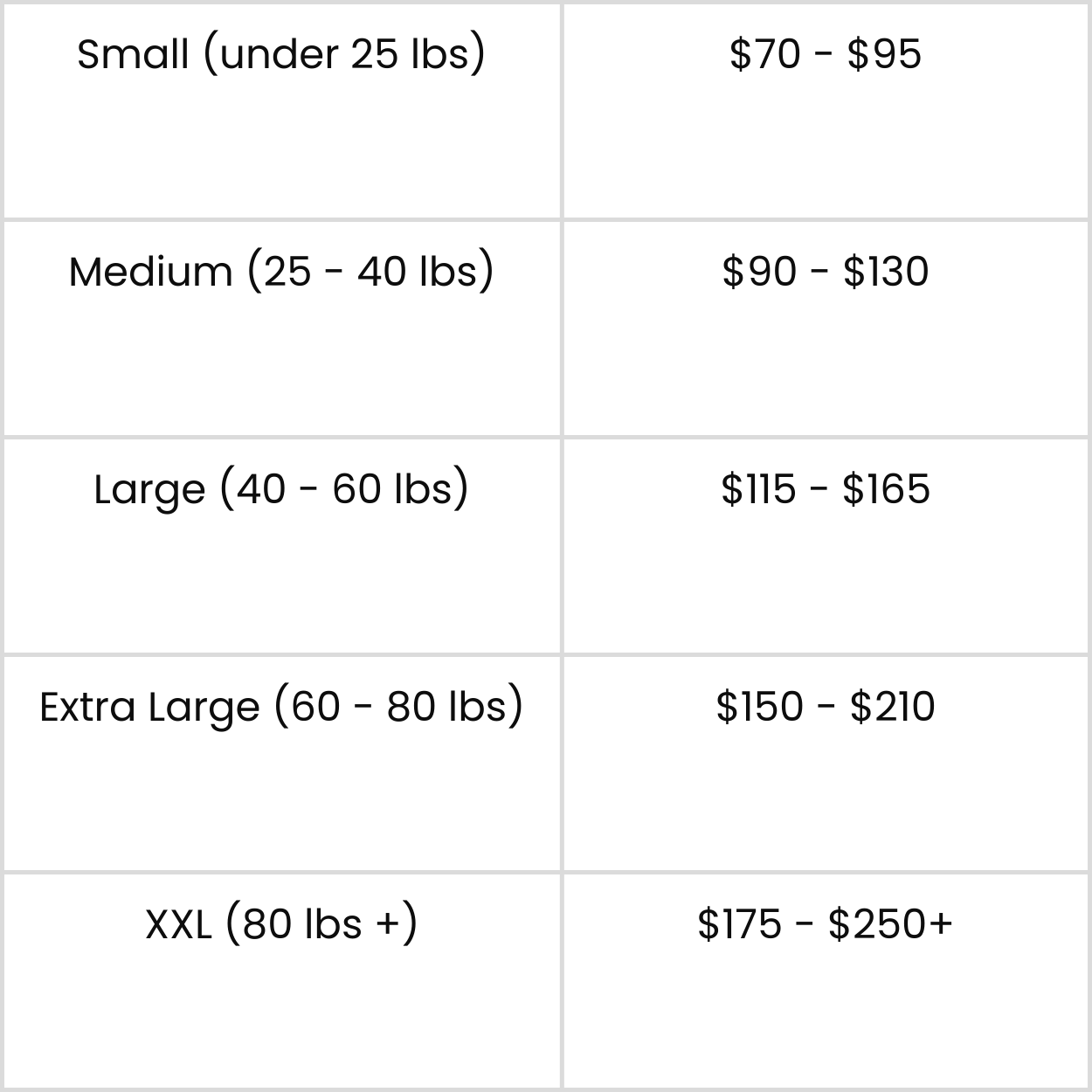 Services And Pricing — The Colorful K9