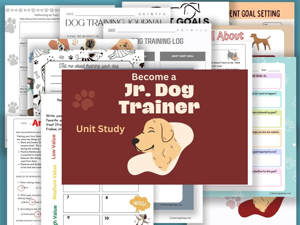 Dog Training Unit Study - Great for Homeschool — Listening Sheep