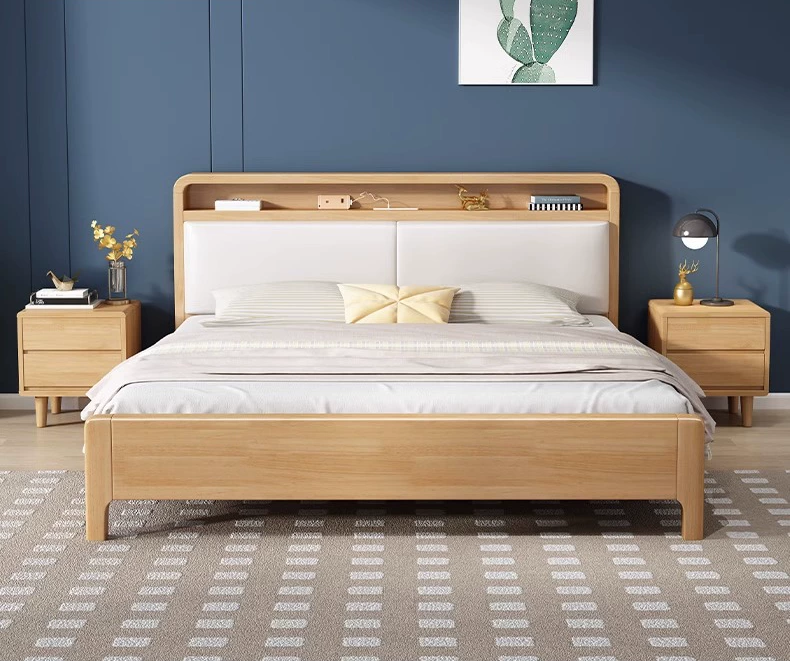 Solid Wood Queen King Bed Frames — IGO Furniture