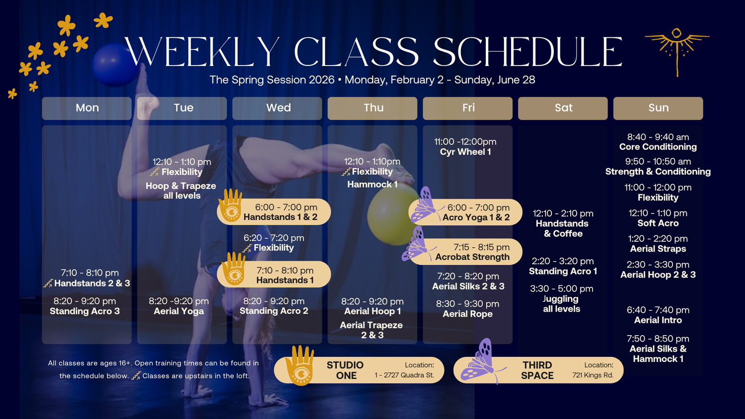 Schedule — Island Circus Space