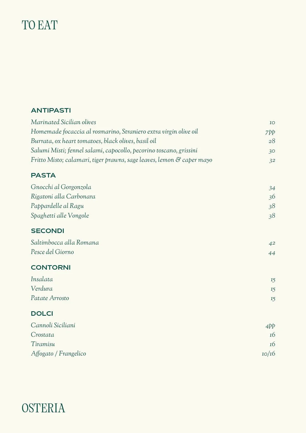 Menu — since 2007