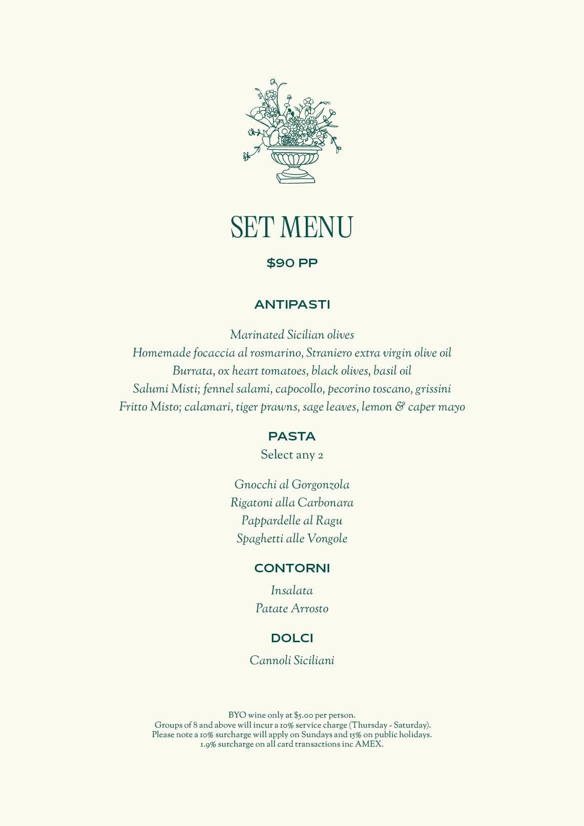 Menu — since 2007