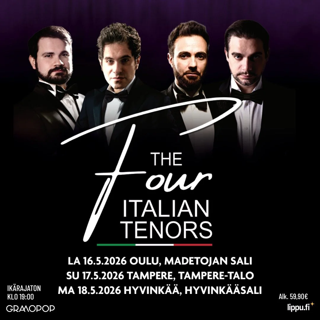 The Four Italian Tenors 16.-18.5.2026 — Ohjelmatoimisto GramoPop Oy