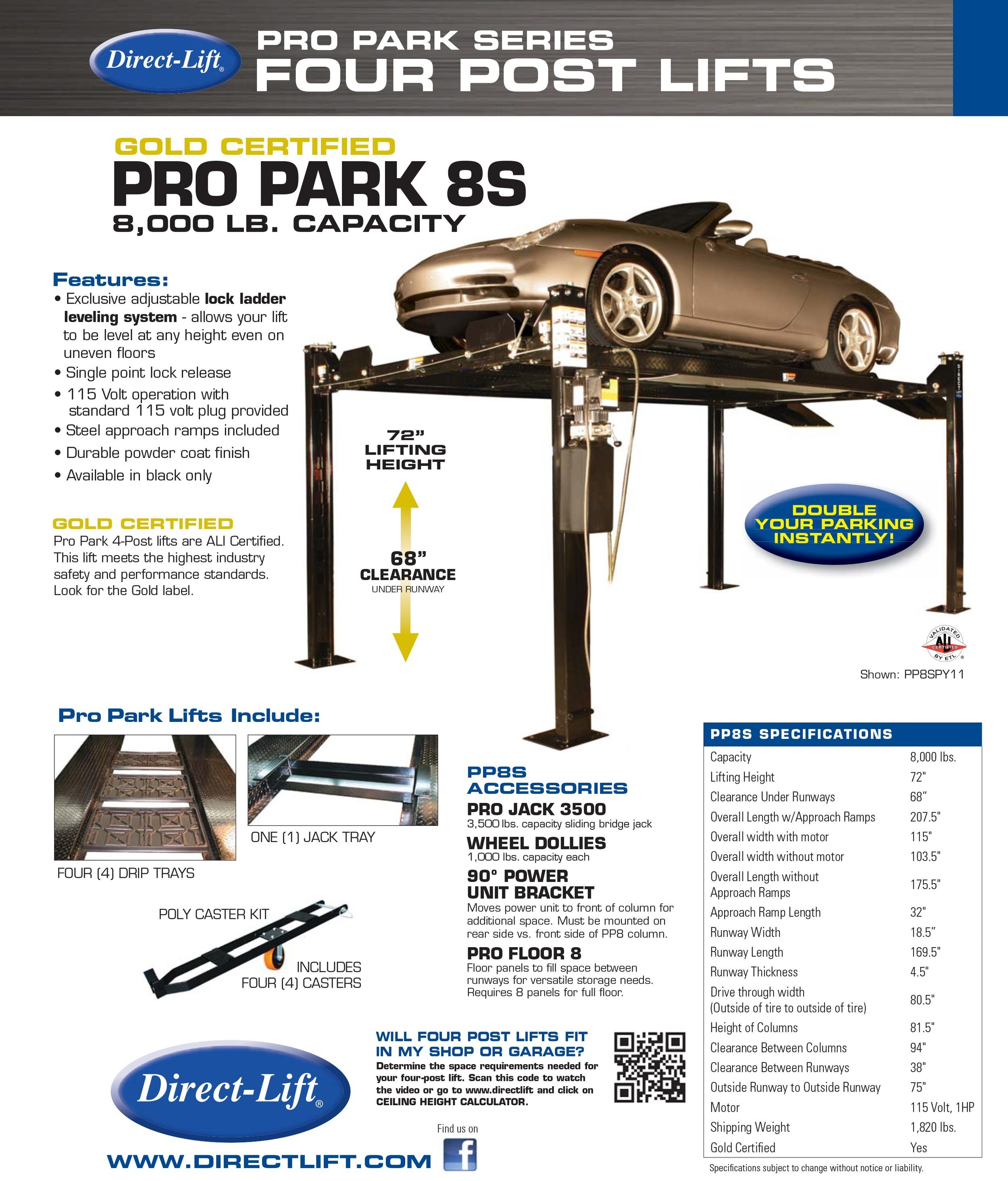 DIRECT PRO PARK 8S — FAST EQUIPMENT