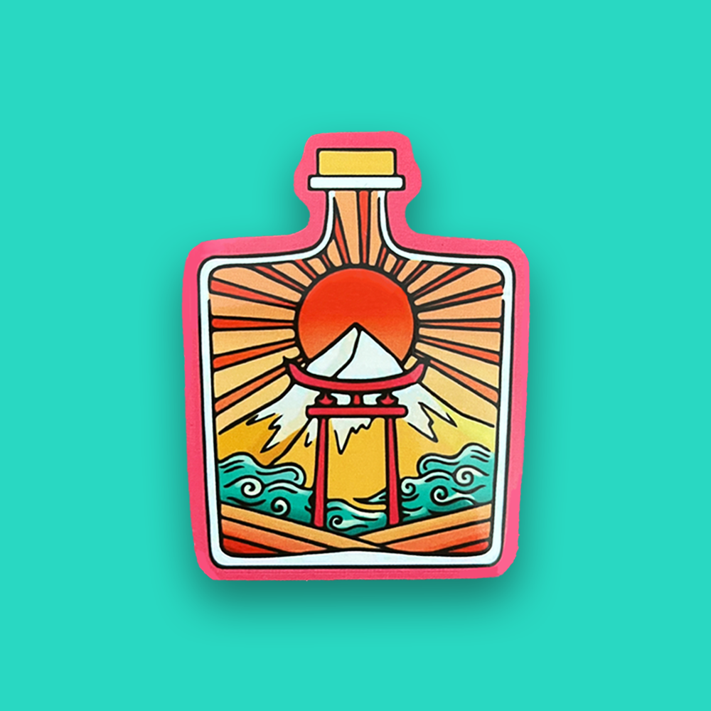 Juniper Fox Designs | Mini Scenes in Bottle-Shaped Pins & Prints