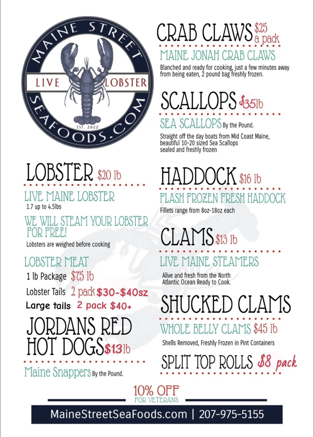 Maine Street Seafoods LLC