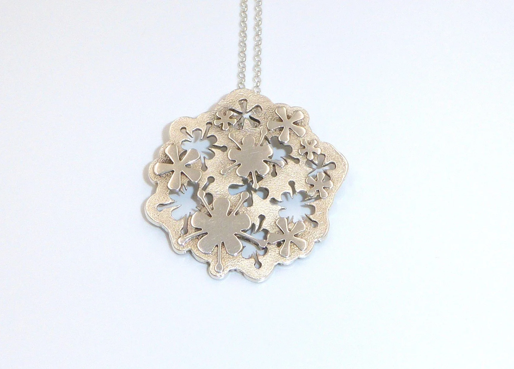 Silver ‘petal-fall’ pendant by Ola Gorie, Orkney, with Edinburgh ...
