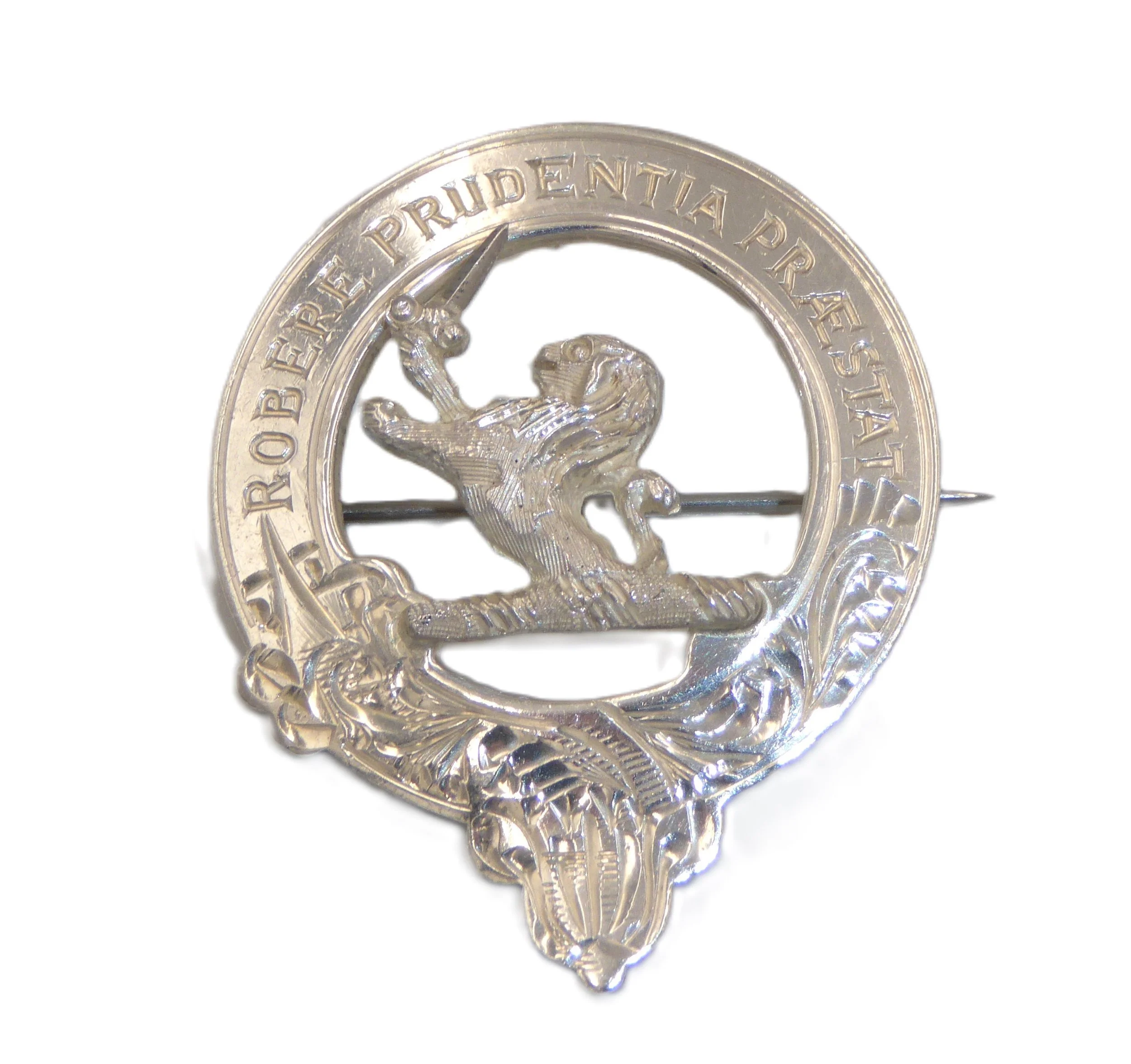 Scottish silver Young clan badge by Medlock & Craik, Inverness, 1954 ...