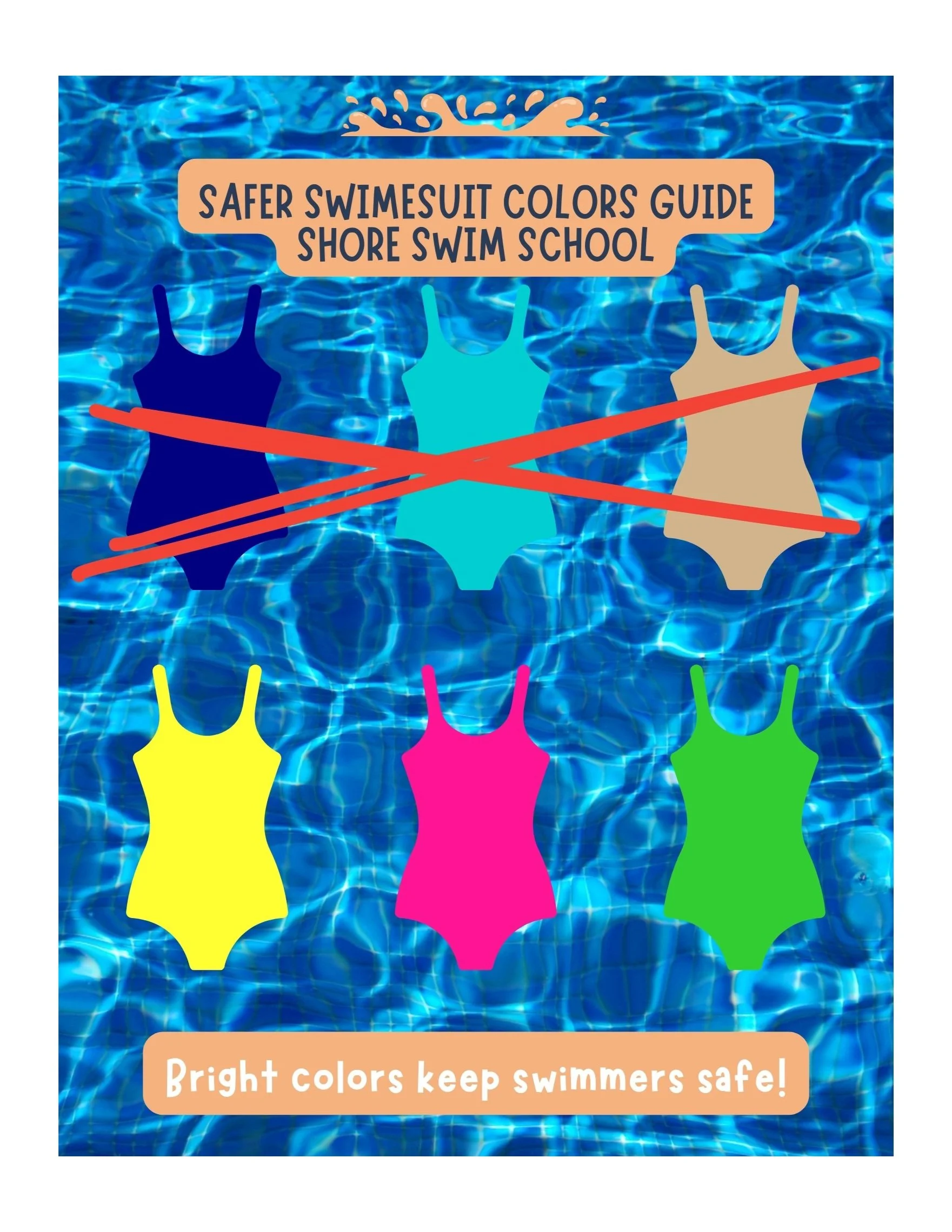 SAFER SWIMSUIT COLORS = SAFER SWIMMERS — Shore Swim School