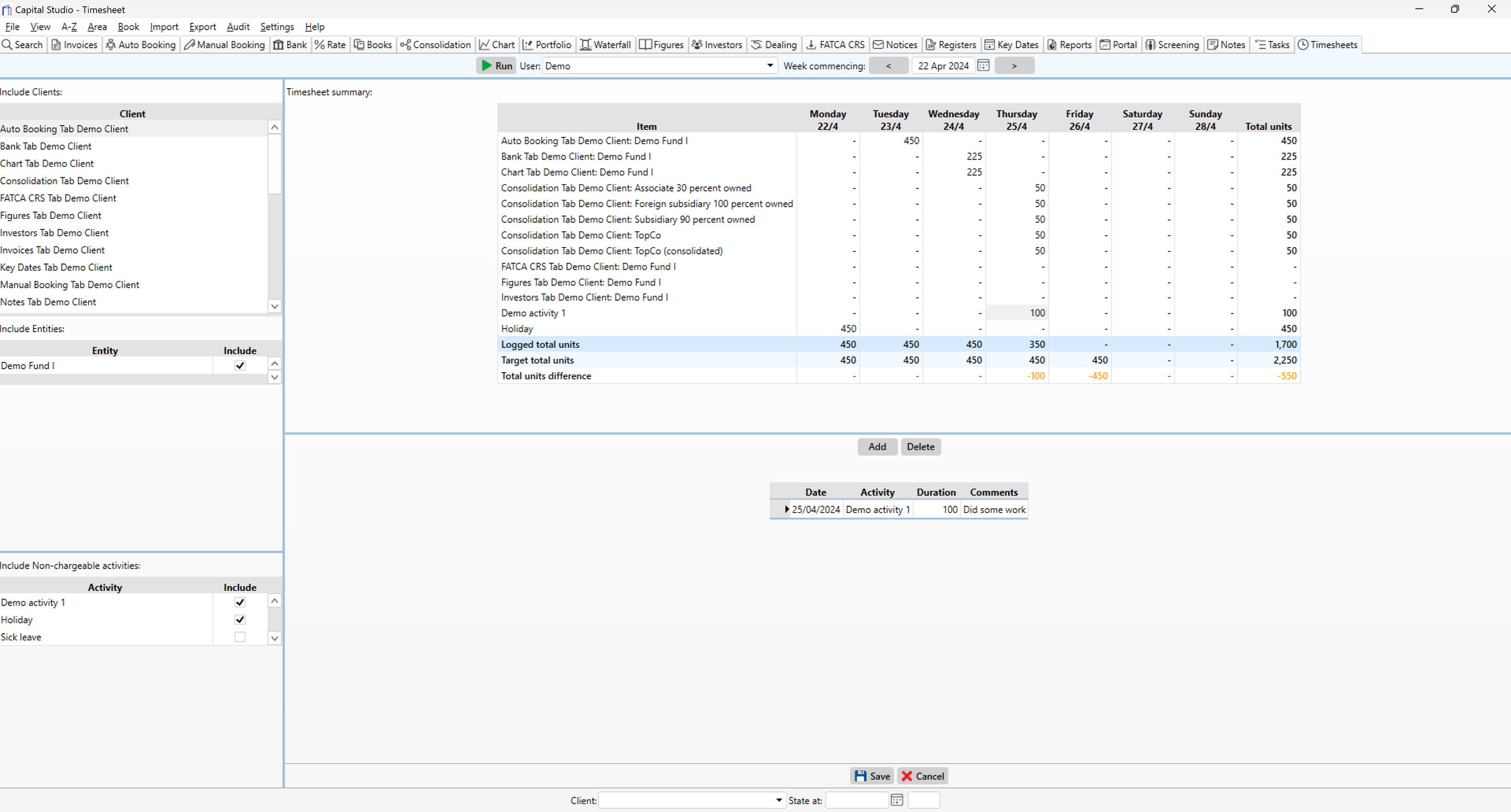Timesheets — Capital Studio