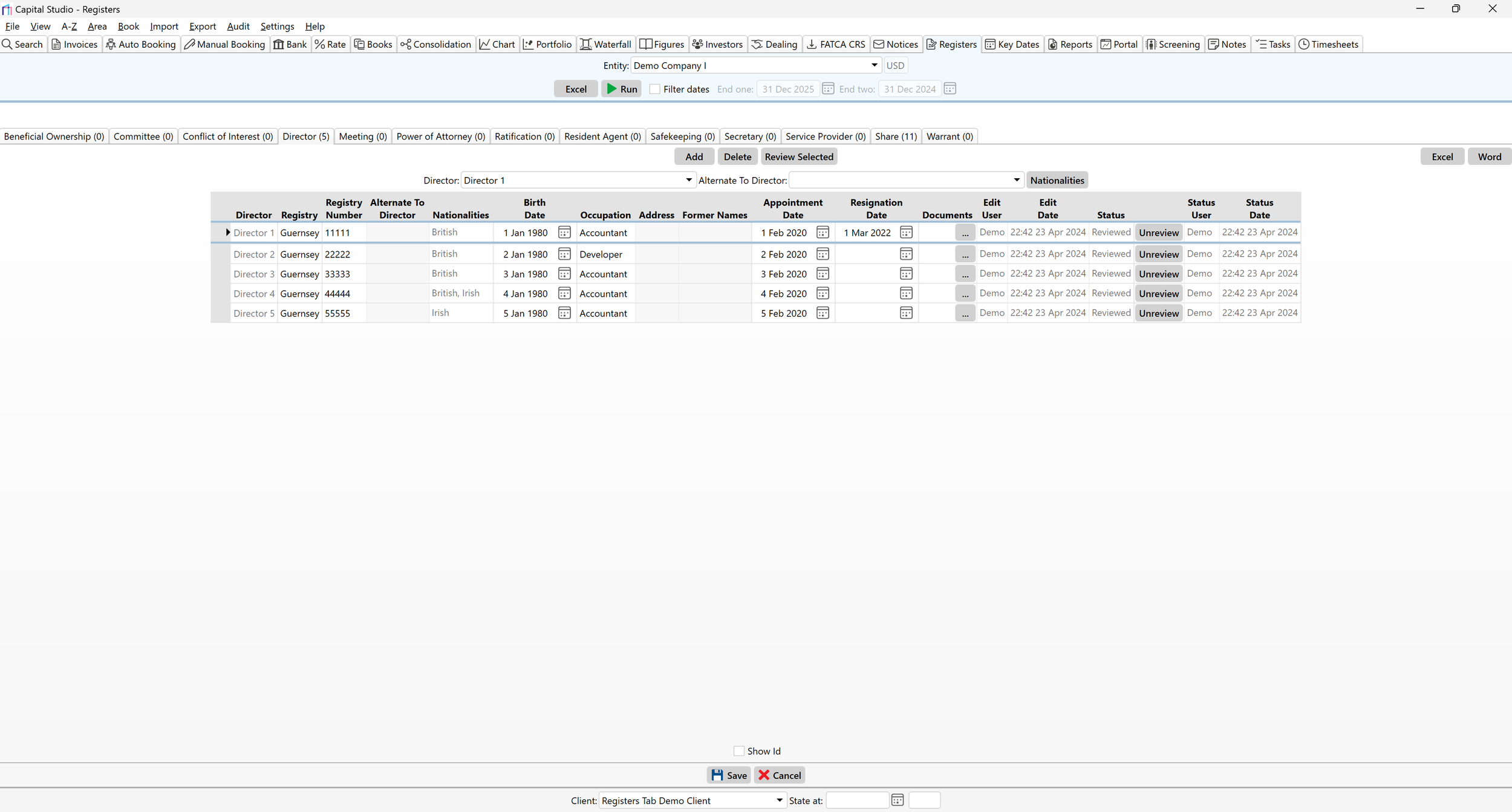 Registers — Capital Studio