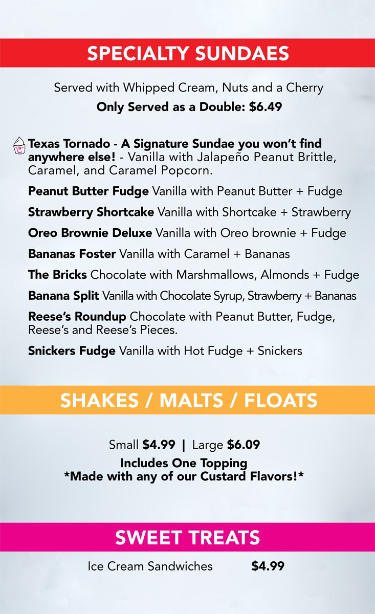 Menu — Curly's Frozen Custard