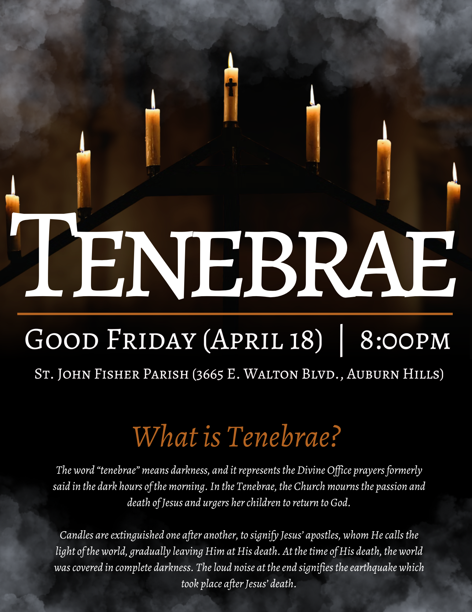 Tenebrae — GrizzlyCatholic - St. John Fisher University Parish