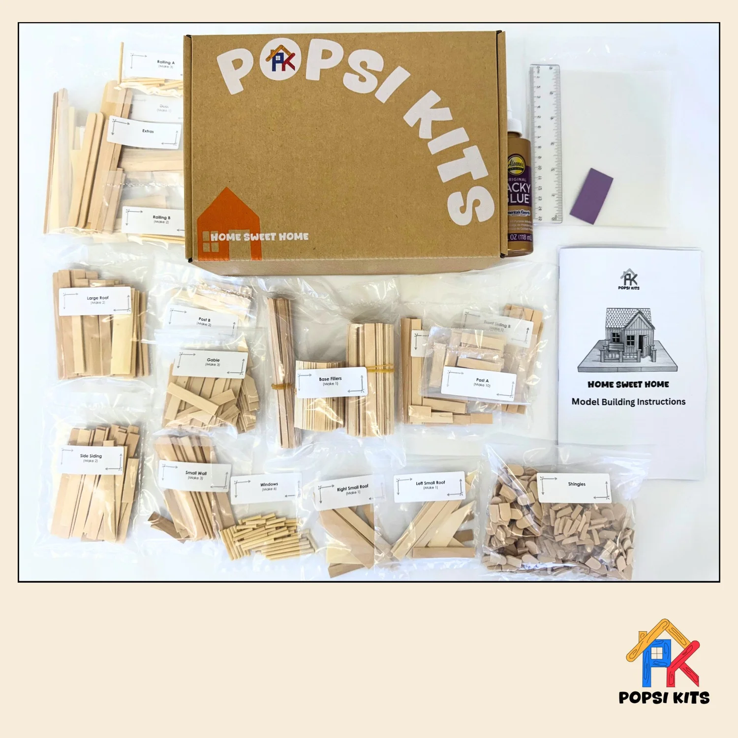 Premium Handcrafted Popsicle Stick Model Kits