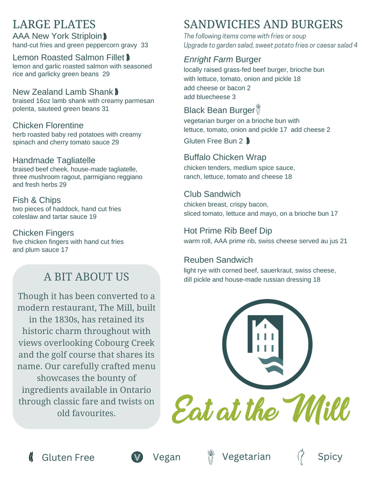 Restaurant — The Mill Restaurant & Golf Course