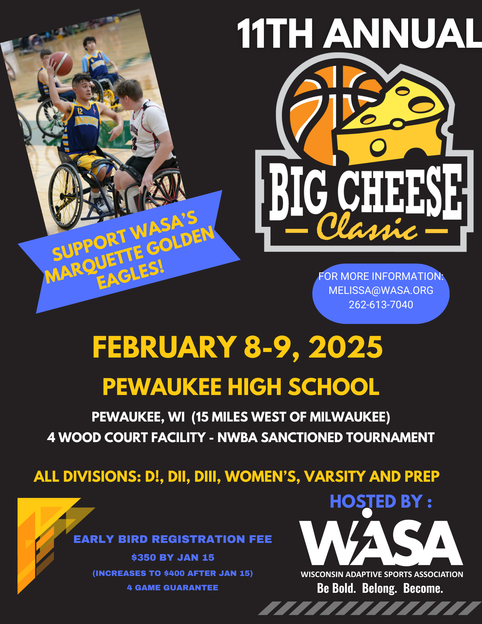11th Annual Big Cheese Basketball Classic — WASA: Wisconsin Adaptive ...