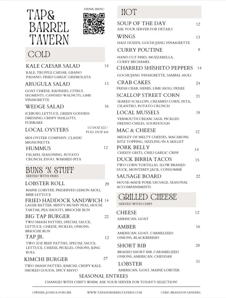 Eat — Tap & Barrel Tavern